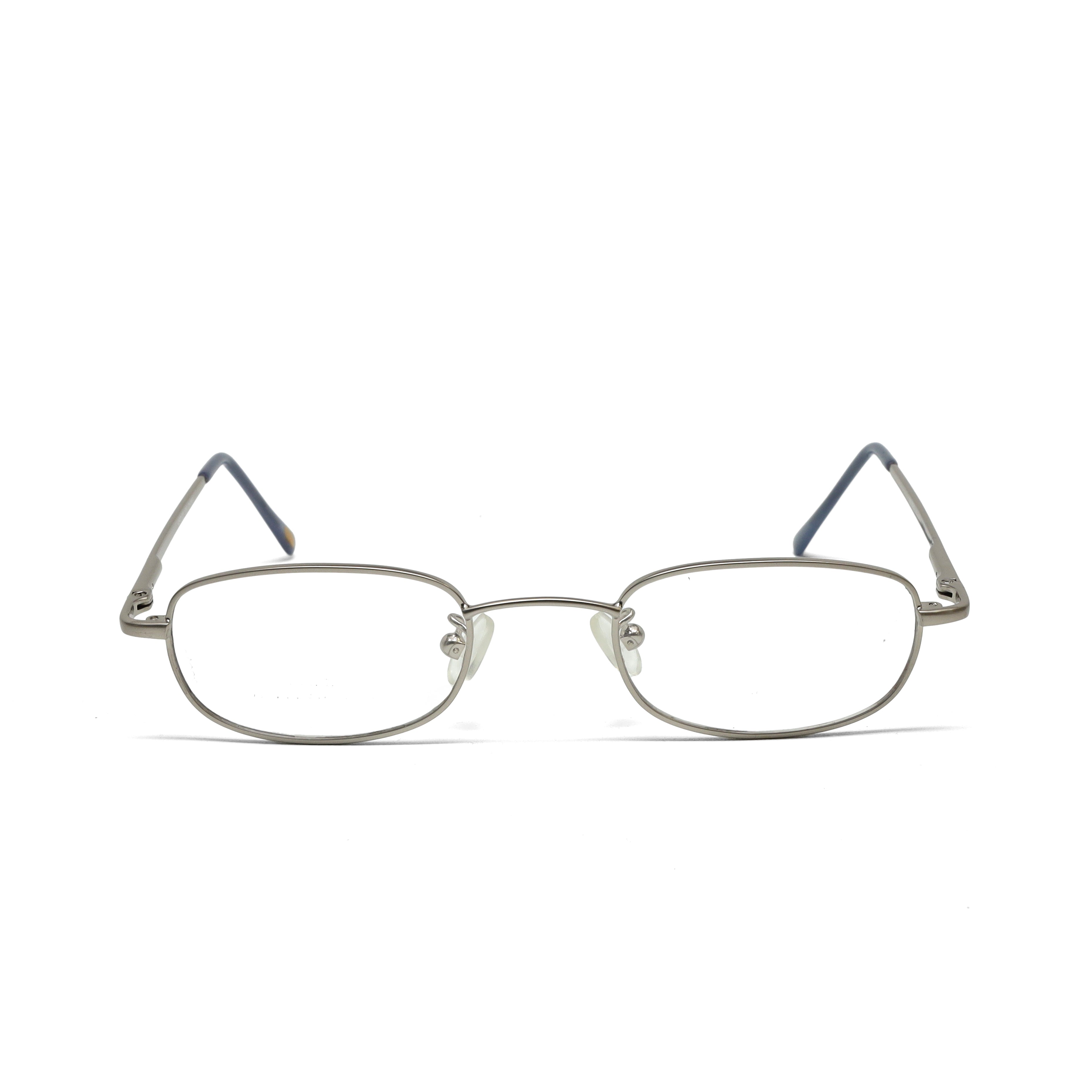 //Specs 061// Classic 1990s Wire Rectangle Non Lens Specs w/Spring Hin ...