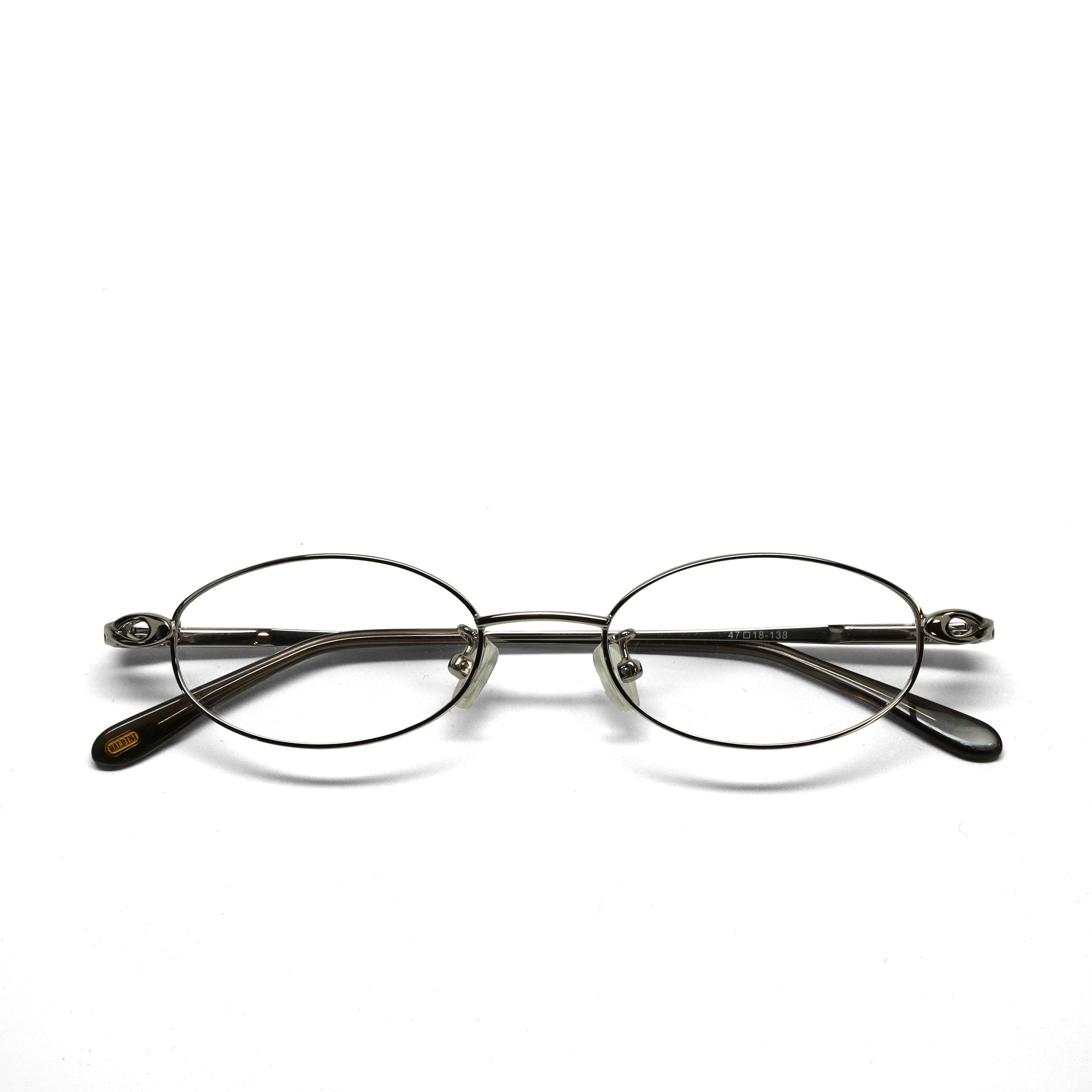 //Specs 018// Classic Late 1990s Oval Clear Lens Specs w/Spring Hinges ...